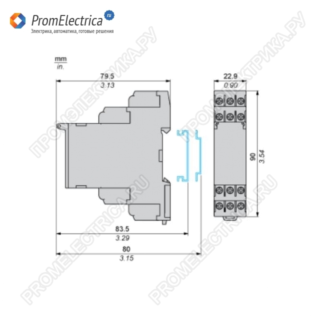 Купить RE22R2MYMR Реле времени, 24VDC, 24-240VAC, 005s-300h, 2CO 8A ...